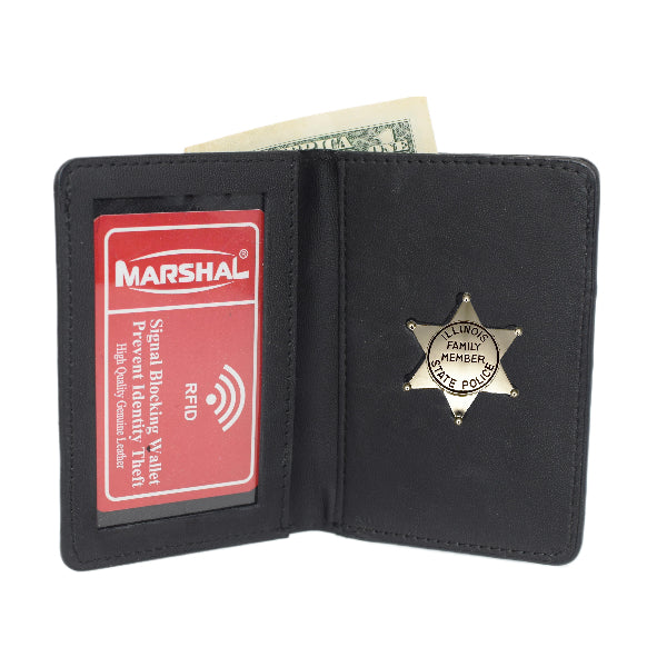 Marshal Genuine Leather Sheriff's Family Member Badge ID Wallet Case 6 ...