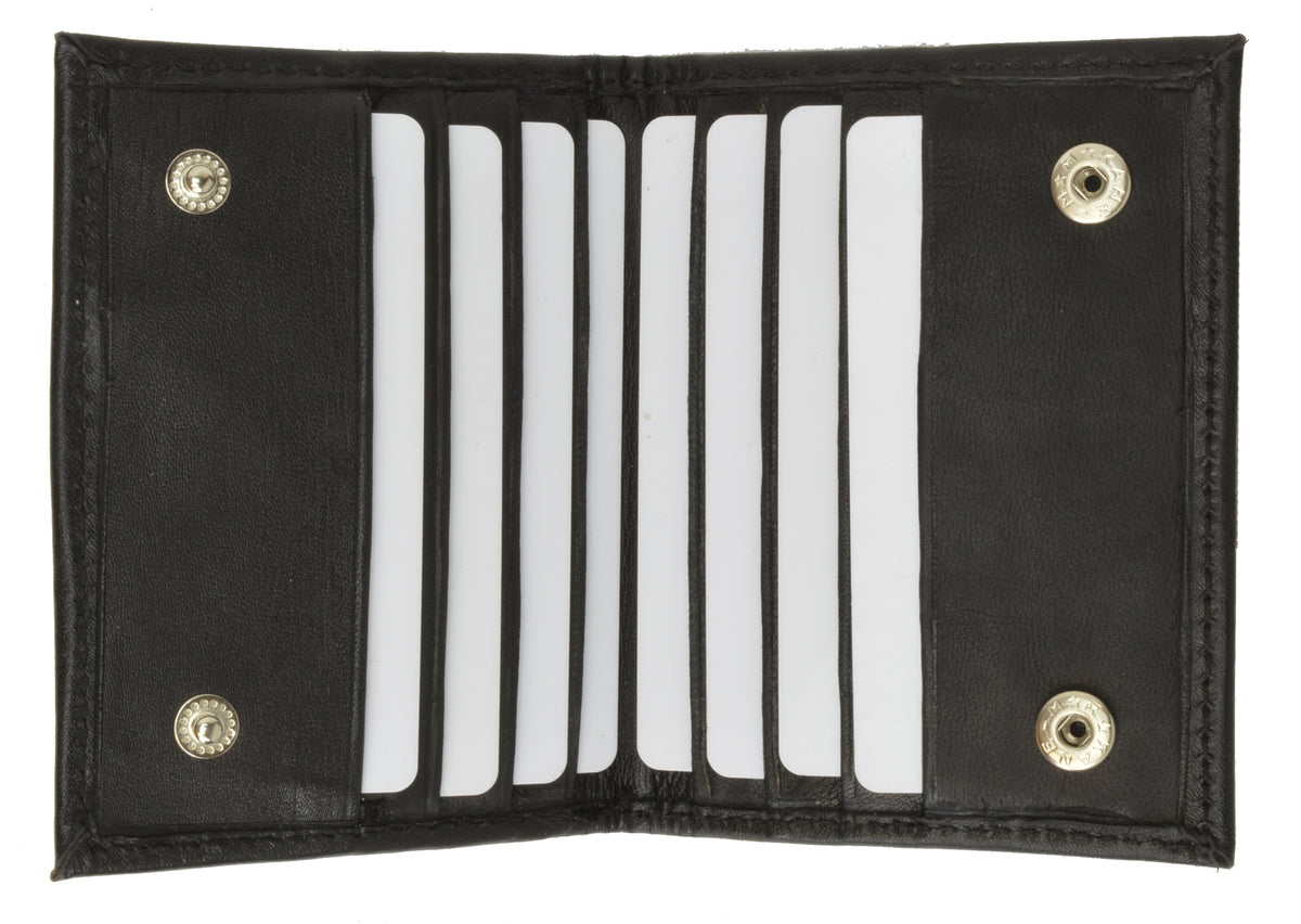 80 BK Bifold Credit Card Holder with Snap Button Closure – Marshalwallet