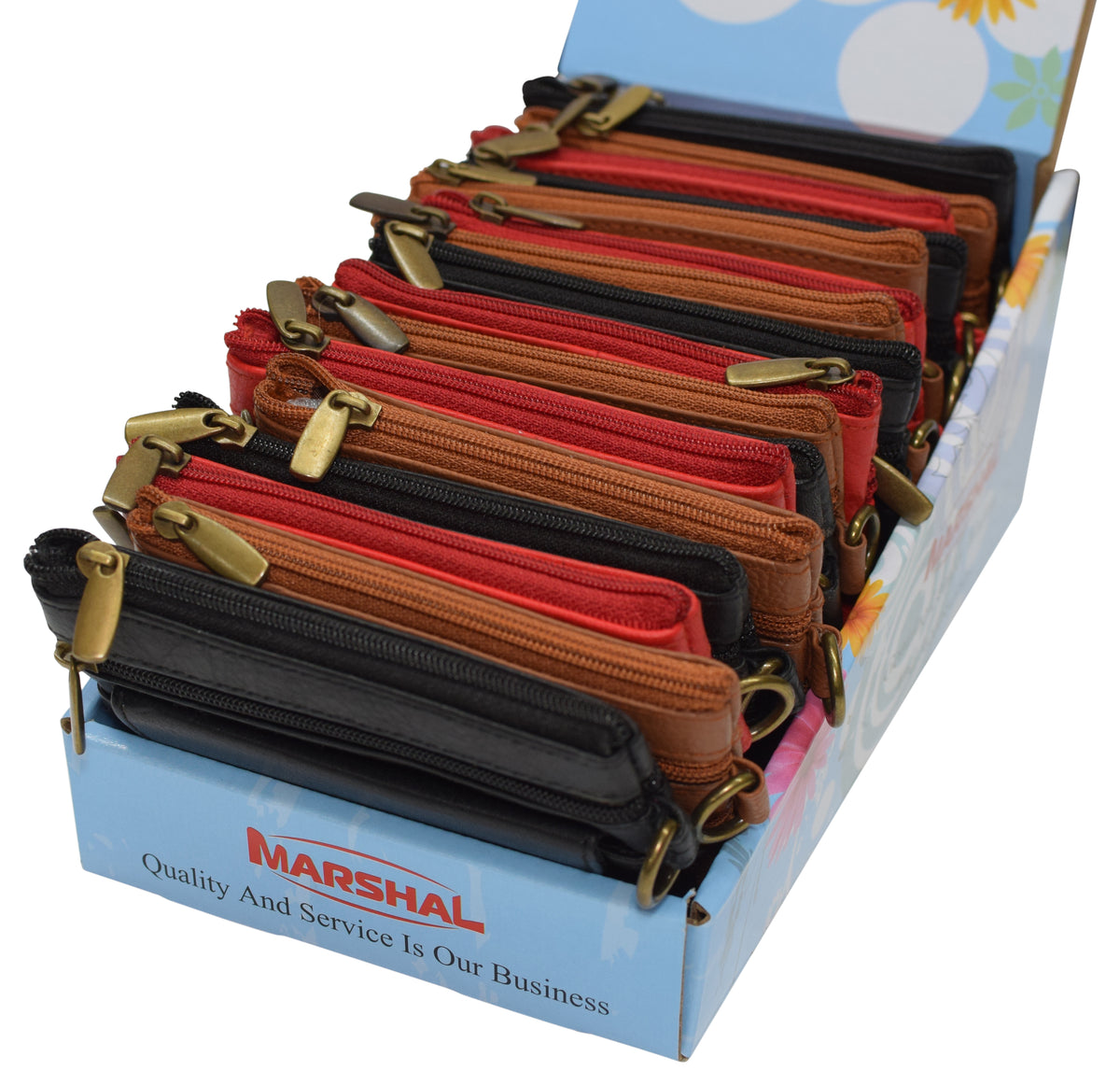 DIS1_18_8100SERIES Display of 18 Pcs of Genuine Leather Change Purses ...